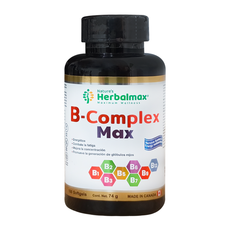 B-COMPLEX MAX SOFTGELS X100 NATURES HERBALMAX | El Arbolito