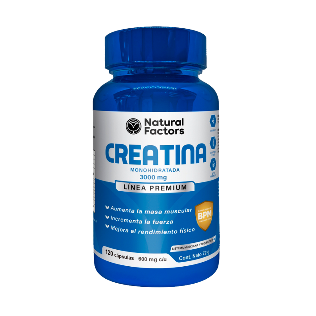 CREATINA 600MG CAPSULAS X120 NATURAL FACTORS | El Arbolito
