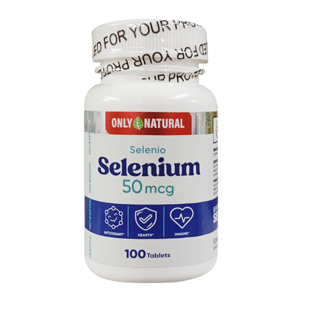 SELENIO 50MCG TABLETAS X100 ONLY NATURAL | El Arbolito