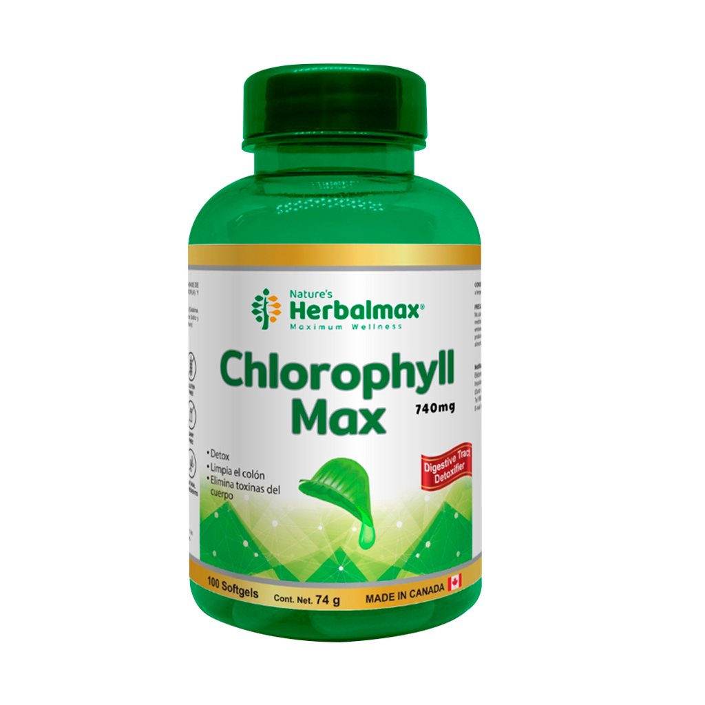 CHLOROPHYLL MAX 740MG SOFTGELS X100 NATURES HERBALMAX | El Arbolito
