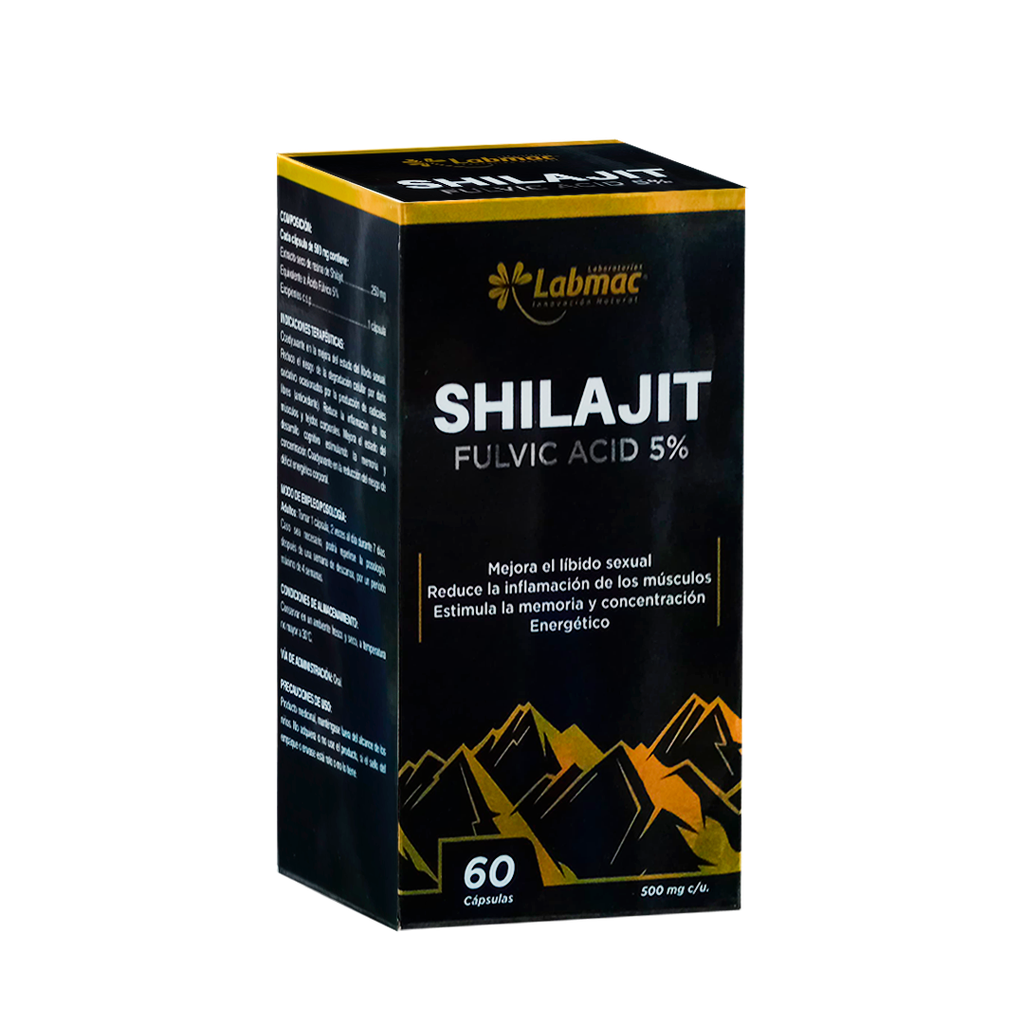 SHILAJIT FULVIC ACID 5% CAPSULAS X60 LABMAC | El Arbolito