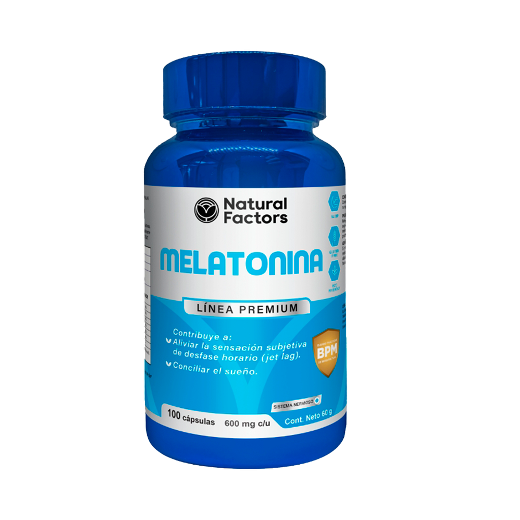 MELATONINA 600MG CAPSULAS X100 NATURAL FACTORS | El Arbolito