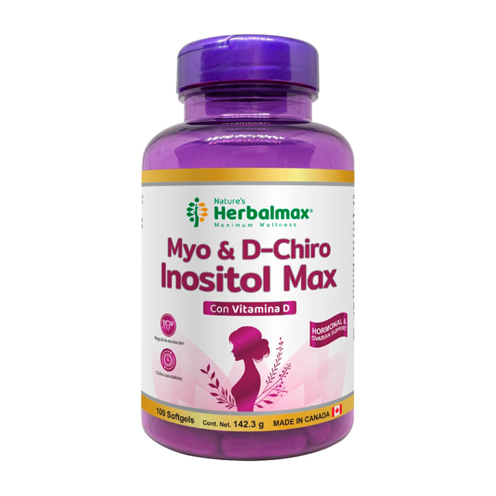 MYO & D-CHIRO INOSITOL MAX SOFTGELS X100 NATURES HERBALMAX | El Arbolito