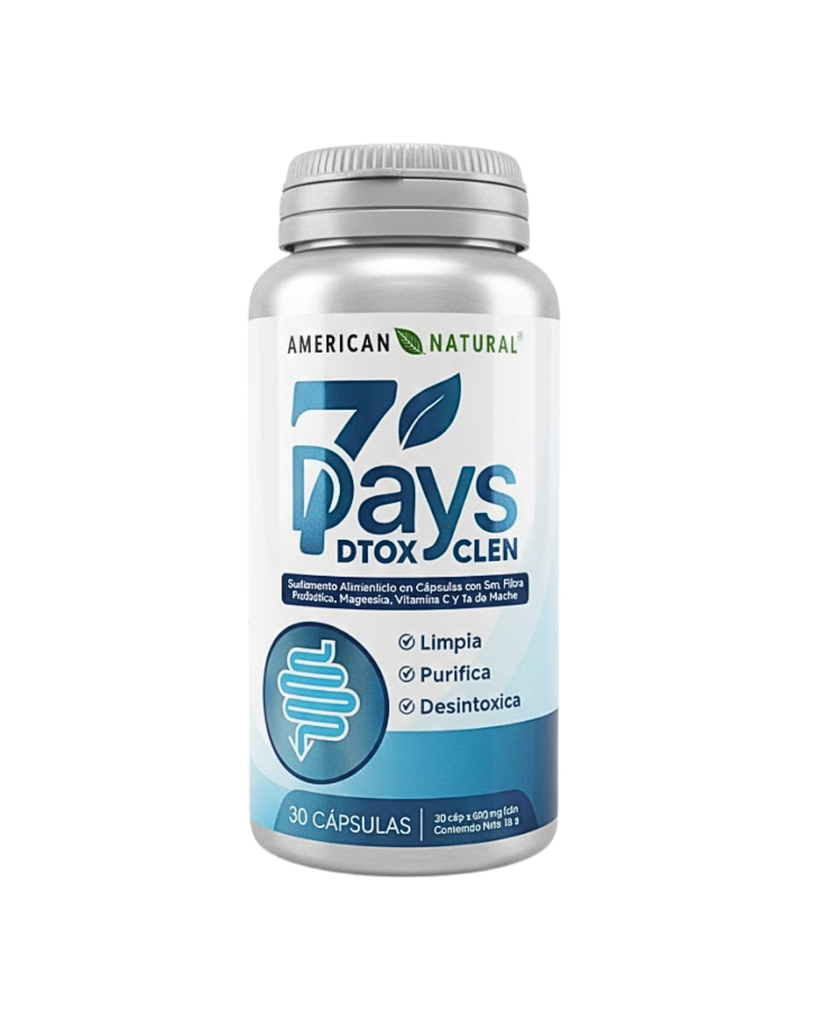 7 DAYS DTOX CLEN CAPSULAS X30 AMERICAN NATURAL | El Arbolito