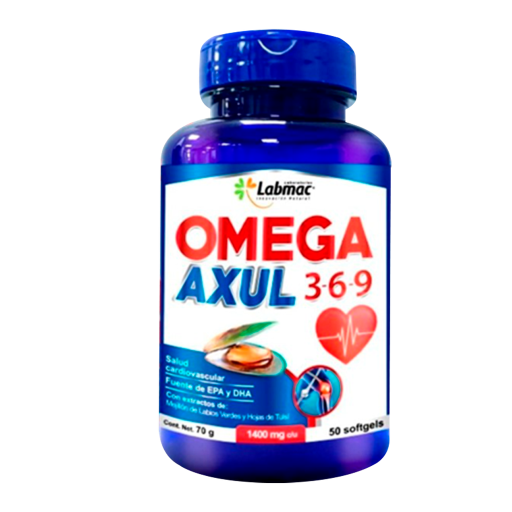 OMEGA AXUL 3-6-9 1400MG SOFTGELS X50 LABMAC | El Arbolito