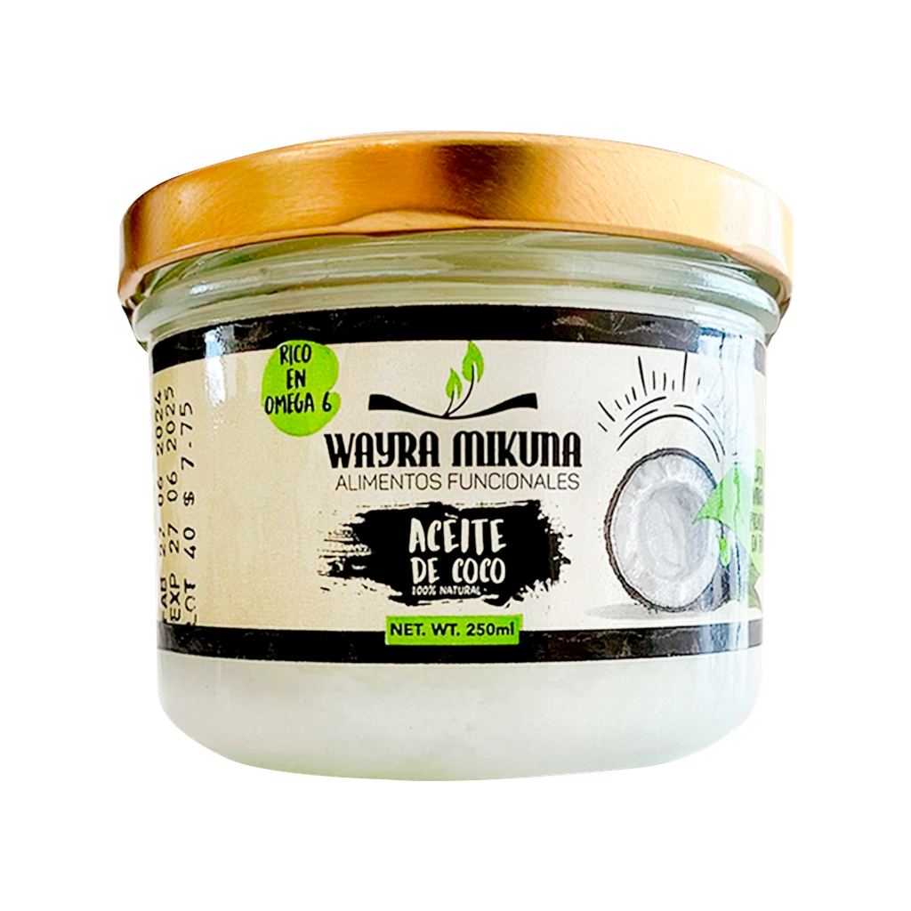 ACEITE DE COCO EXTRA VIRGEN 250 ML WAYRA MIKUNA | El Arbolito