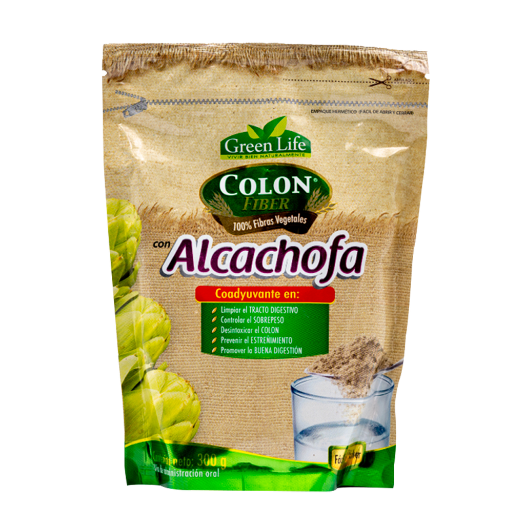 COLON FIBER ALCACHOFA POLVO 300G GREEN LIFE | El Arbolito
