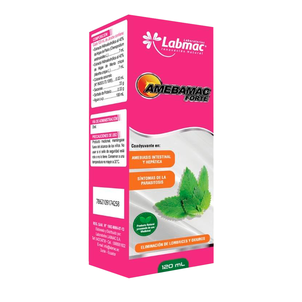 AMEBAMAC FORTE JARABE 120 ML LABMAC | El Arbolito