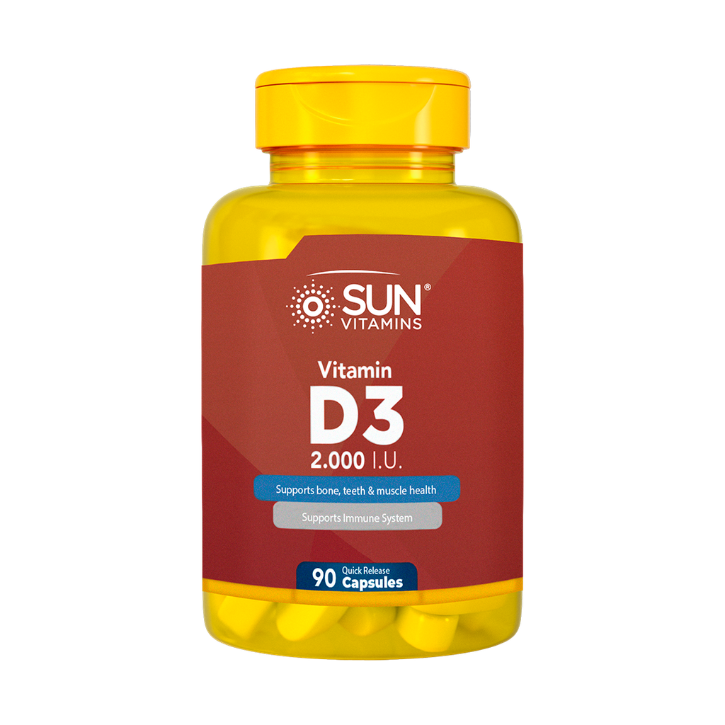 VITAMIN D3 2000 IU CAPSULAS X90 SUN VITAMINS | El Arbolito