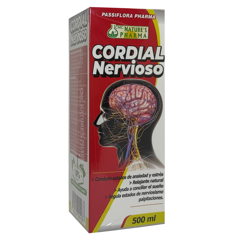 CORDIAL NERVIOSO JARABE 500 ML NATURES PHARMA | El Arbolito