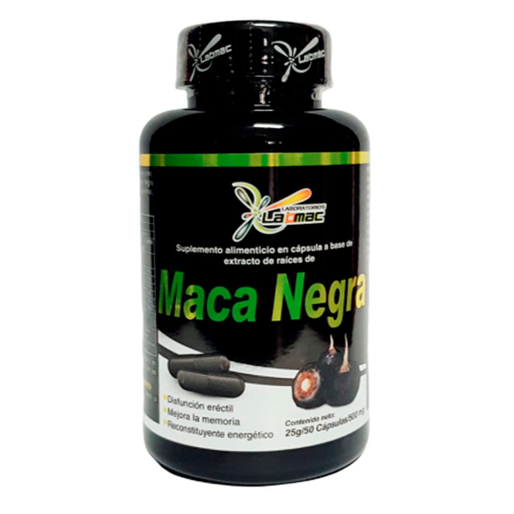 MACA NEGRA 500MG CAPSULAS X50 LABMAC | El Arbolito