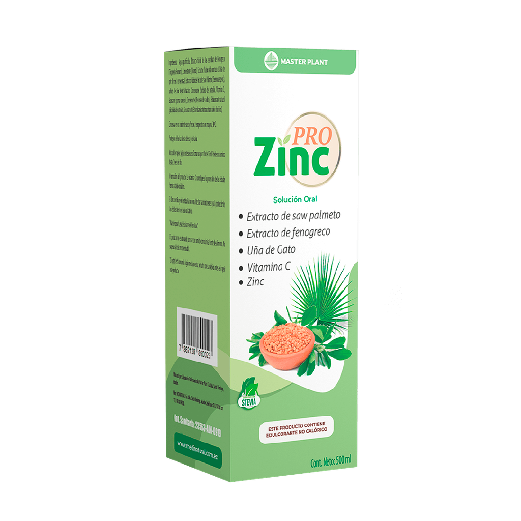 PRO ZINC SOLUCION ORAL 500ML MASTER PLANT | El Arbolito